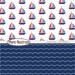 Baby Boy Nautical Digital Paper Pack Red Blue Waves Anchors
