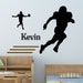 Football sports wall decal childs name sticker boys sports