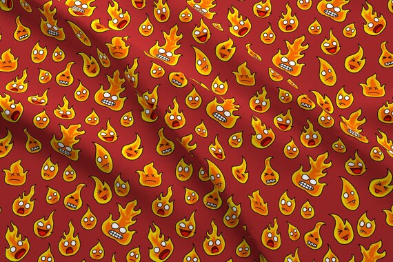 Fire Flame Faces Fabric Funky Flames By Amber Morgan Fire