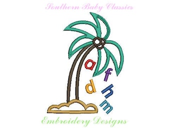 Palm tree letters | Etsy