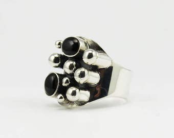 Obsidian rings | Etsy