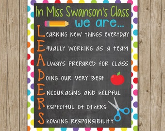 When You Enter This Classroom Rules Teacher Appreciation Sign