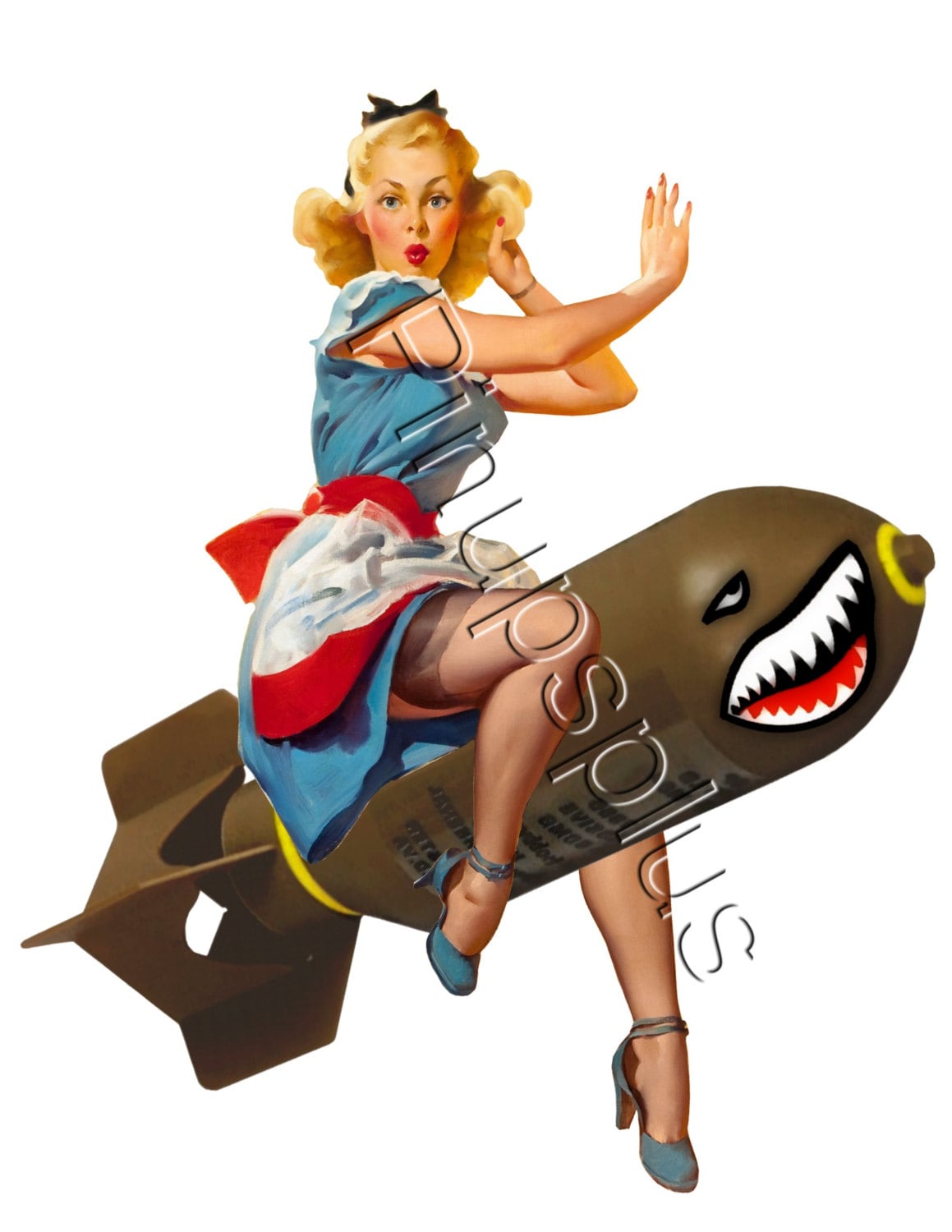 Wwii Nose Art Bomber Pinup Sexy Usa B 29 Retro Rockab