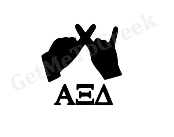 Alpha Xi Delta Hand Sign Decal