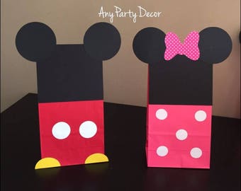 Mickey Mouse Paper Favor Bags Mickey Mouse Birthday Favor