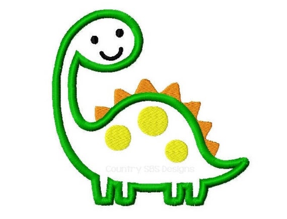 Dino Applique Embroidery Design INSTANT DOWNLOAD