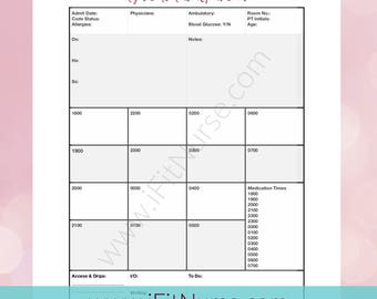 Nurse Report Sheet 3 Patients Per Page