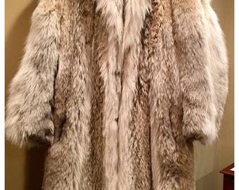 Coyote fur coat | Etsy