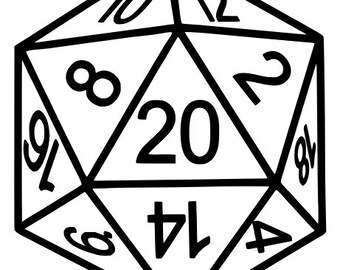D20 decal | Etsy