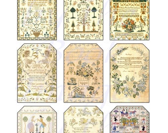 Victorian sampler | Etsy