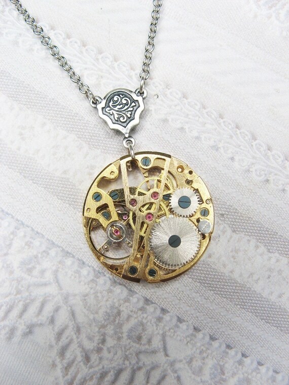 Silver Gold STEAMPUNK NECKLACE The ORIGINAL Steampunk Gear