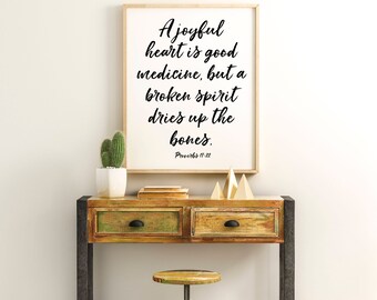 Proverbs 17 22 | Etsy