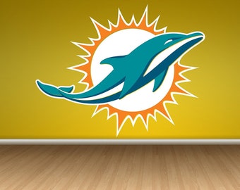 Miami dolphins decal | Etsy