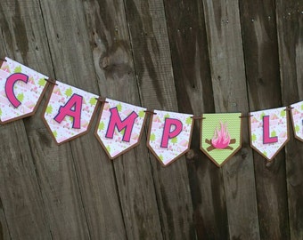 Camp Fire Banner Fire Banner Camping Banner Camping