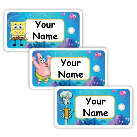 SpongeBob SquarePants™ Personalized Mini Scuff-proof Bag Tags