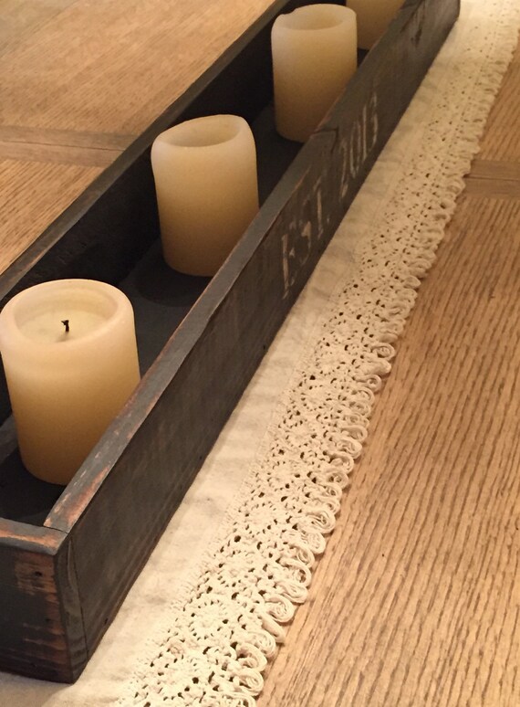 Trough/Table trough/Wood table centerpiece/Wedding