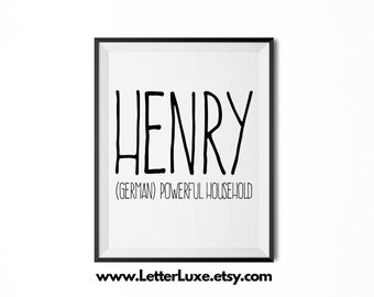 Personalized Baby Name Meaning Art Print customized nursery