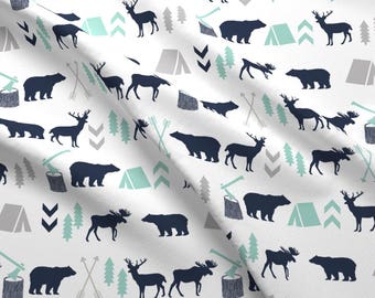 Woodland fabric | Etsy