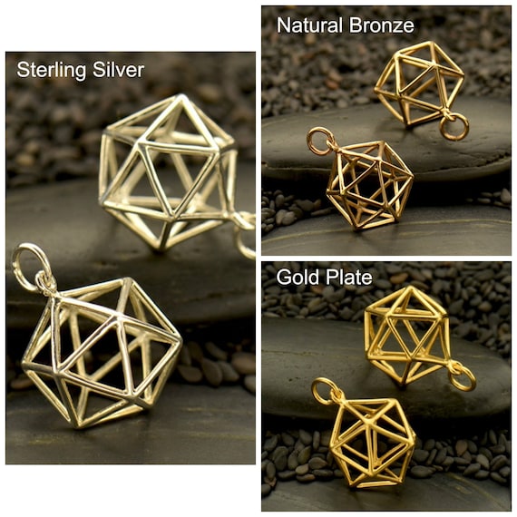 Sterling Silver Sacred Geometry Geometric Charm Wire