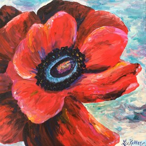 Poppy painting | Etsy