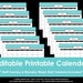 EDITABLE polka dot calendars You Choose 2017 2018 etc