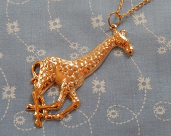 Gold Giraffe Necklace 14kt Gold Filled