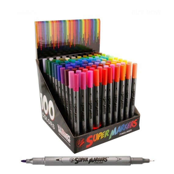 100 Colored Markers Adult Coloring Book Drawing Markers 100-colored-markers-adult-coloring-book-drawing-markers