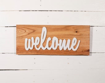 Wood welcome sign | Etsy