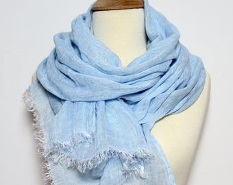 Light blue shawl | Etsy