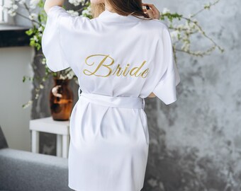 Bride Robe Wedding Day Robe Glitter Bridal Robe Bride