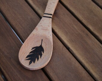 Wood burned spoons | Etsy