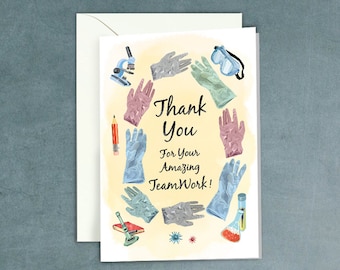 Thank You Card for Microbiology professor Chemistry Biology