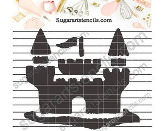 Castle stencil | Etsy