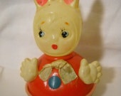 Items similar to Baby Rattle Girl Bunny c1930s Japan Celluloid on Etsy