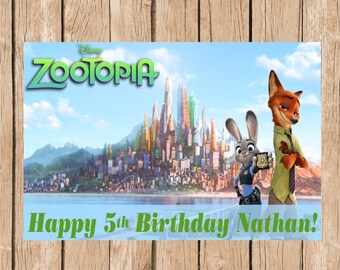 Zootopia banner | Etsy