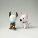 Stuffed animal plush dog bull terrier toy custom stuffed dog