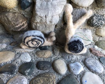 Needle felted snail | Etsy