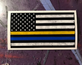 Thin blue line decal | Etsy