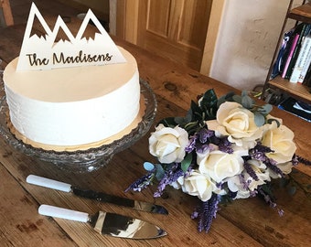 Mountain cake topper | Etsy