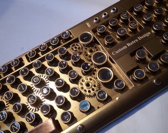 Steampunk keyboard | Etsy