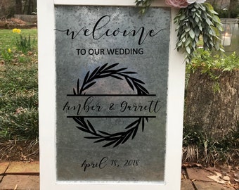 Welcome sign easel | Etsy