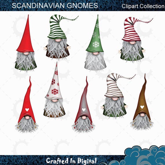 9 Scandinavian Christmas Gnomes Tomte Nisse Santa Elf