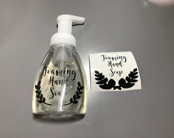 Hand soap decals | Etsy
