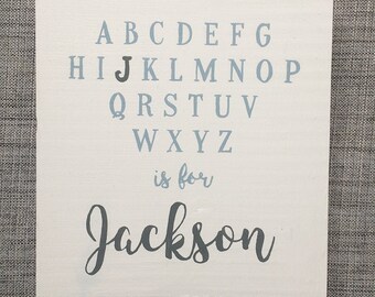 Baby name wall art | Etsy