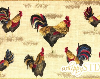 Rooster fabric | Etsy