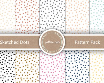 Mini Hearts Digital Papers Pastel Scrapbooking Backgrounds