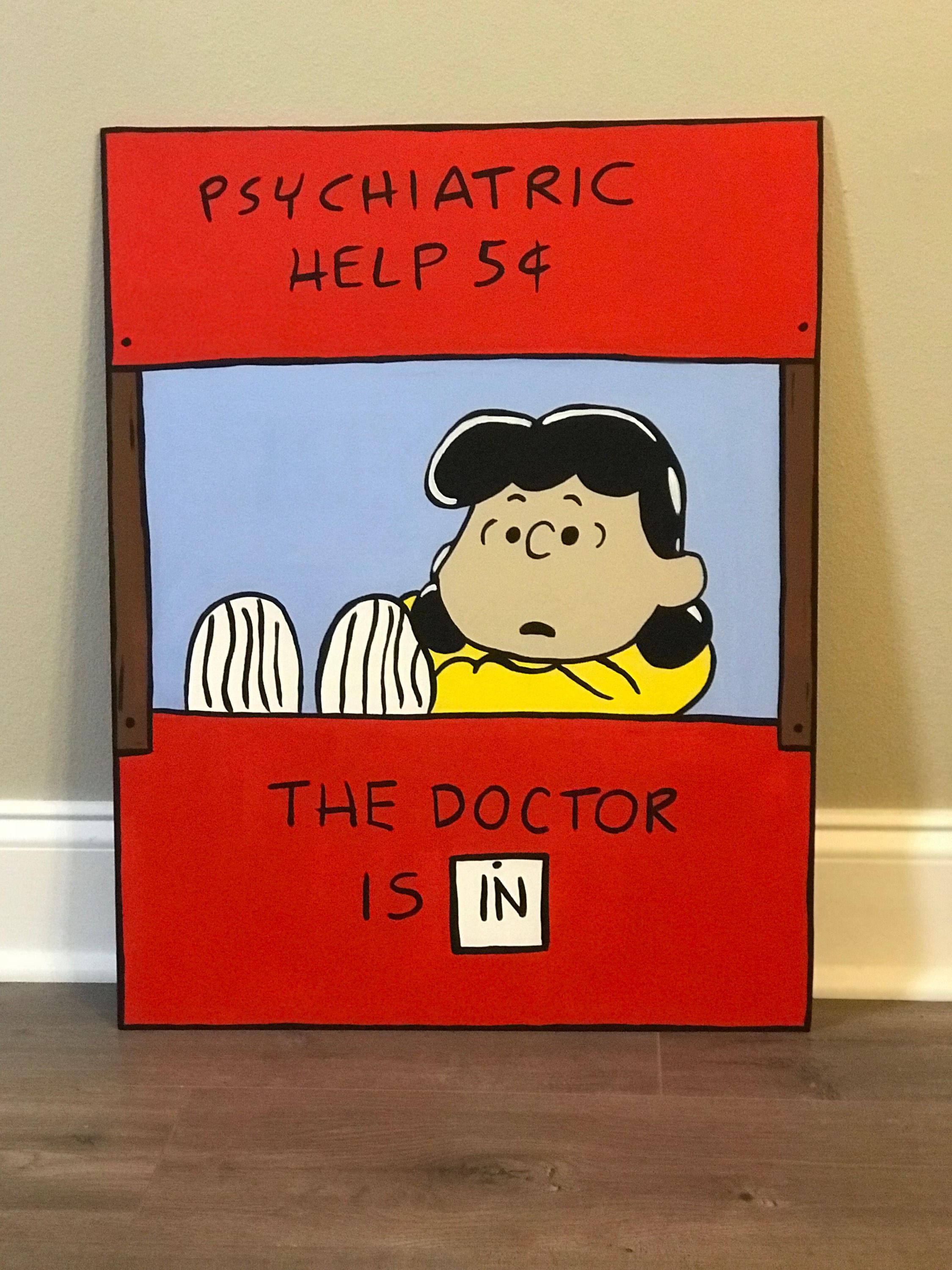 Peanuts Christmas Yard Art / Lucy The Doctor Is In / Charlie