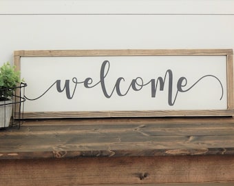 Rustic welcome sign | Etsy