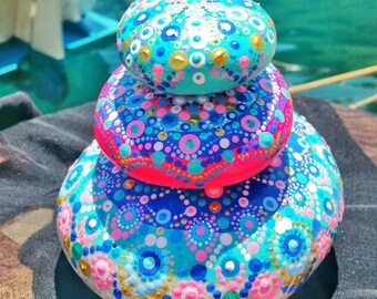 Mandala stone | Etsy