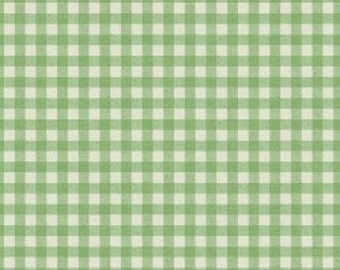 Green gingham fabric | Etsy